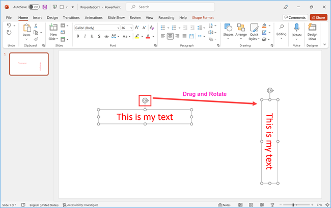 如何在PowerPoint中旋转文本和更改文本方向 - INFOXIAO