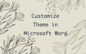如何在Microsoft Word中自定义主题 - INFOXIAO