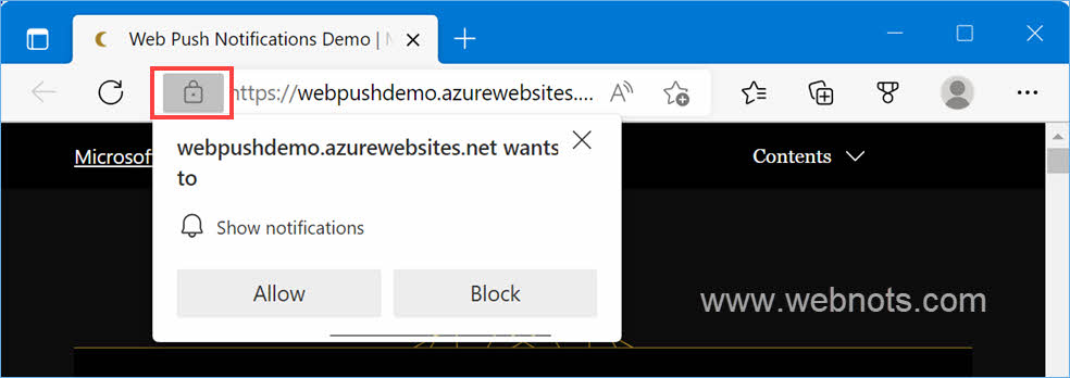 如何在Edge浏览器中阻止推送通知 - INFOXIAO