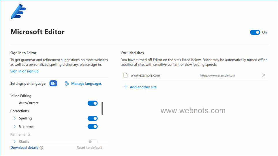 如何在Microsoft Edge中启用语法和拼写检查器 - INFOXIAO