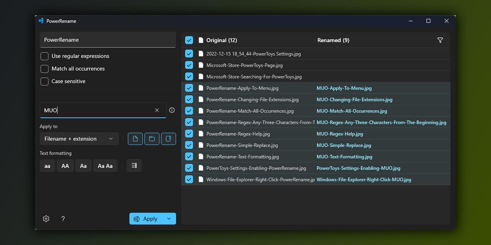 如何使用Powertoys PowerRename批量重命名文件 - INFOXIAO