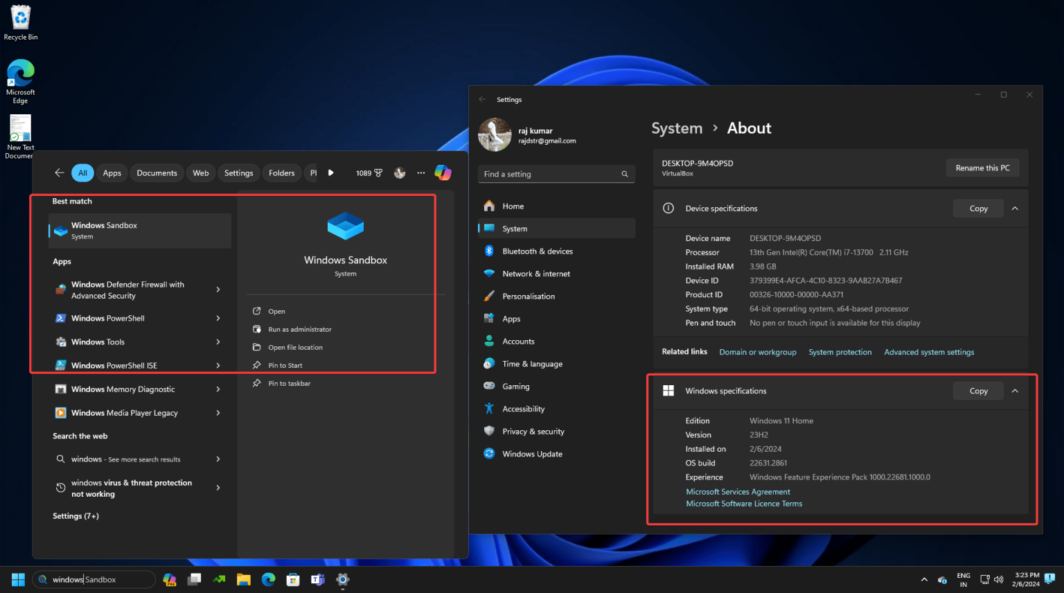 如何在Windows 11/10家庭版中安装沙盒 - INFOXIAO
