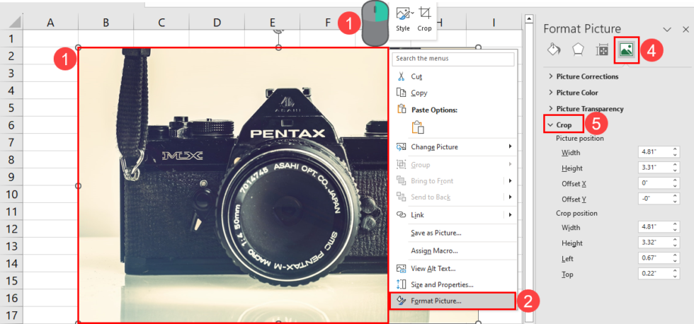 6 Ways to Crop Images in Microsoft Excel - INFOXIAO