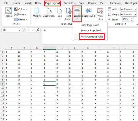 在Microsoft Excel中插入分页符的8种方法 - INFOXIAO